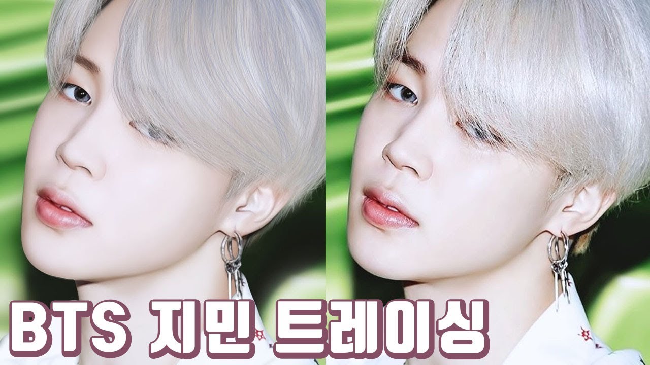 [BTS] 방탄소년단 그리기 BTS 지민 트레이싱 (bts Jimin tracing) - YouTube