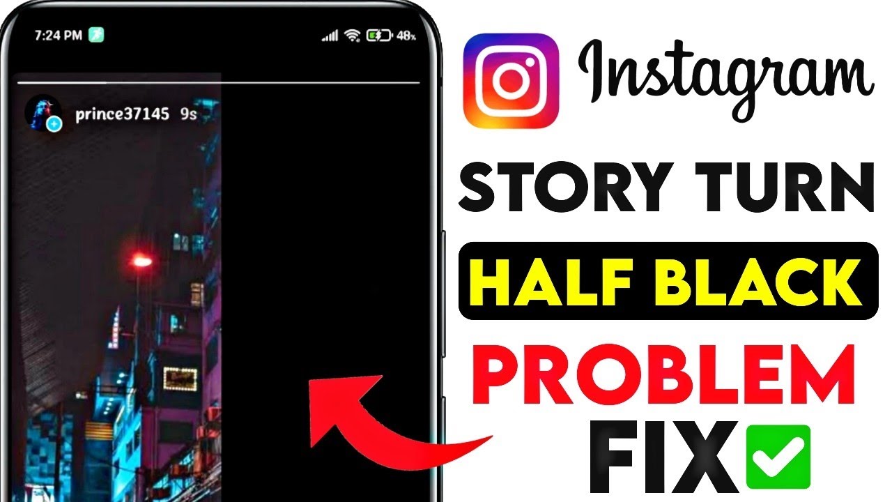Instagram Story Half Black Screen Problem | Instagram Story Problem Fix ...