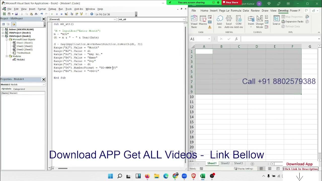 VBA Macros 2nd Project | Excel VBA Tutorial in Hindi - YouTube