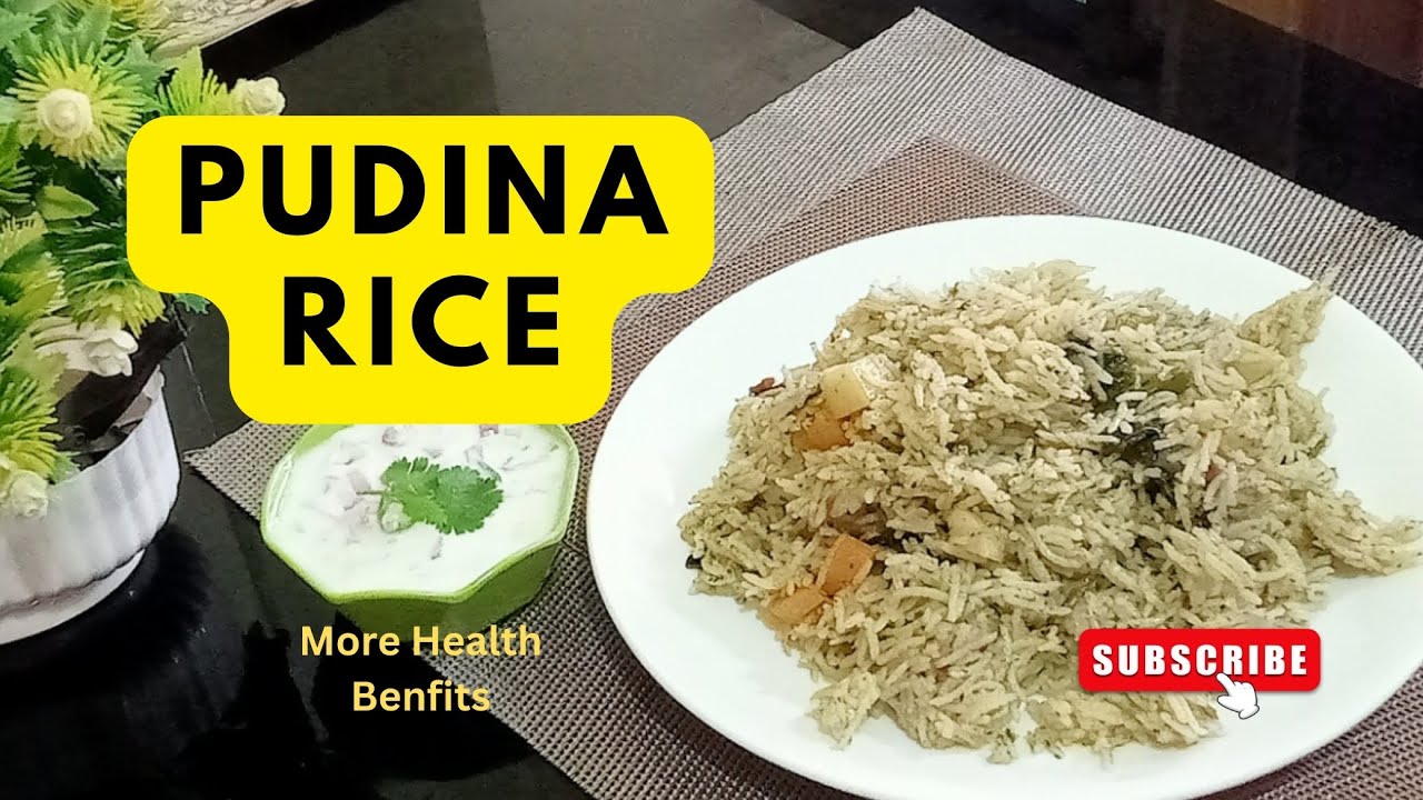 Pudina Rice Recipe | Mint Rice Recipe | Mint Pulao Recipe | Pudina ...
