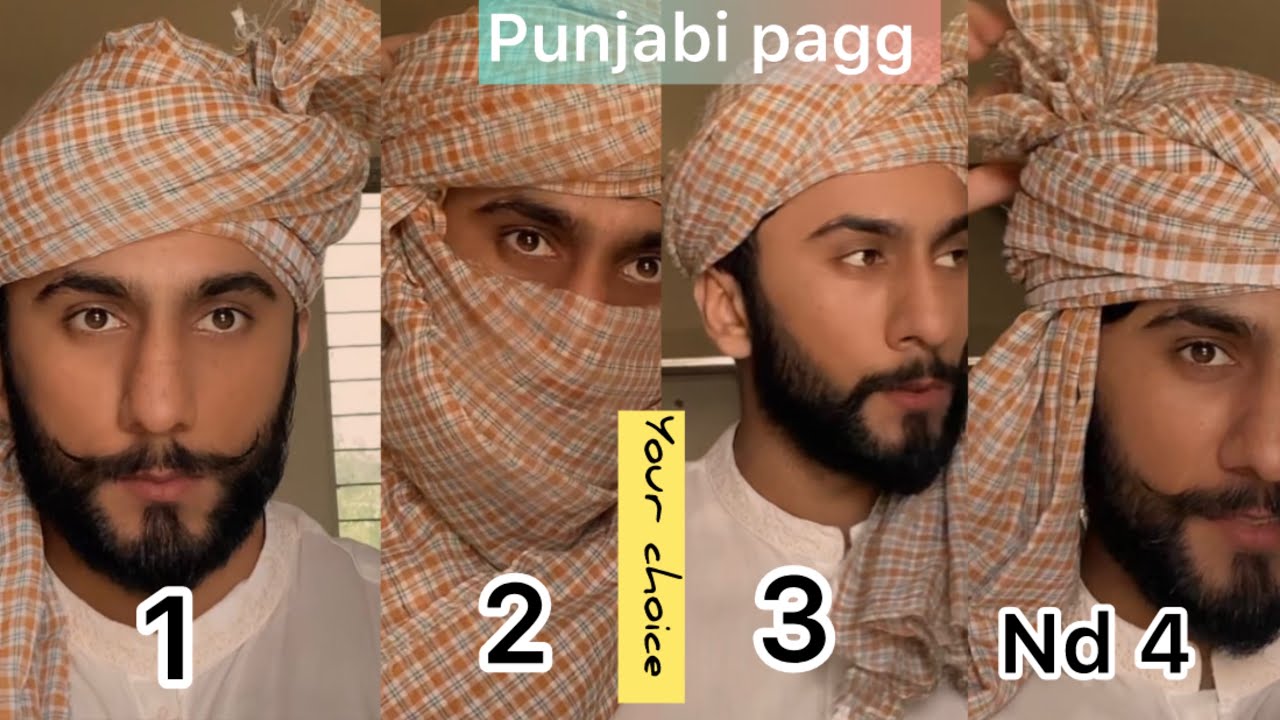 How To Tie 4 Style Punjabi Paghre || Turban Tutorial | majid shah - YouTube