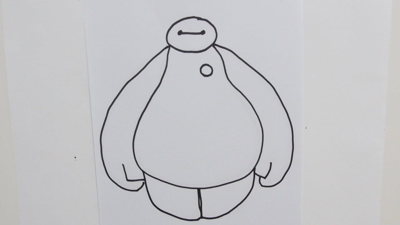 How To Draw Baymax (Big Hero 6) - YouTube