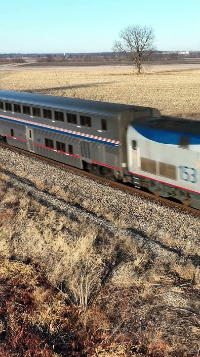 Eastbound Amtrak Southwest Chief morning edition on the BNSF Marceline Sub - YouTube