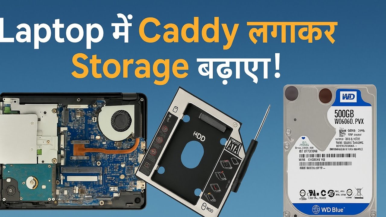 How to Use a Caddy to Add Second SSD/HDD in Laptop | Increase Storage ...