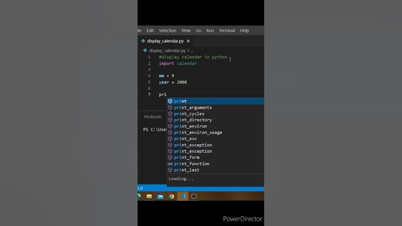 Python Program To Display Calendar Shorts Reels Python Programming Viral Goviral Youtube