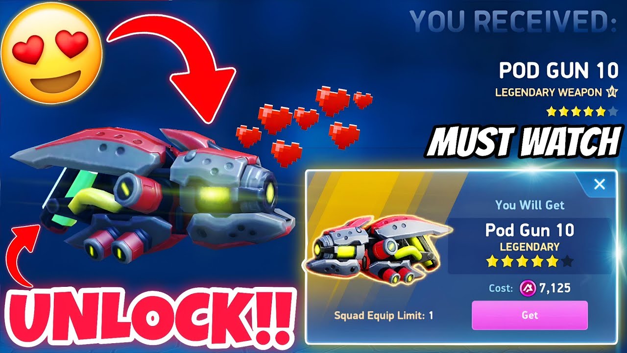 Pod Gun 10 Unlock🔓😍 | Mech Arena - YouTube