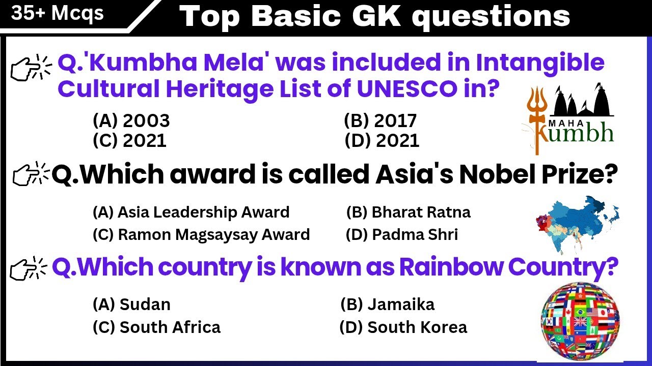 important Basic gk questions for all competitive exams - YouTube