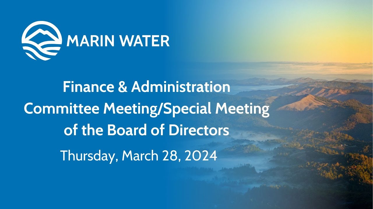 9:30 a.m. Finance & Administration Committee Meeting/Special Meeting of ...