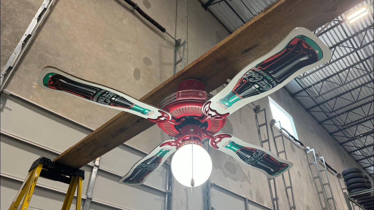 Coca Cola Ceiling Fan (Post Restoration) - YouTube