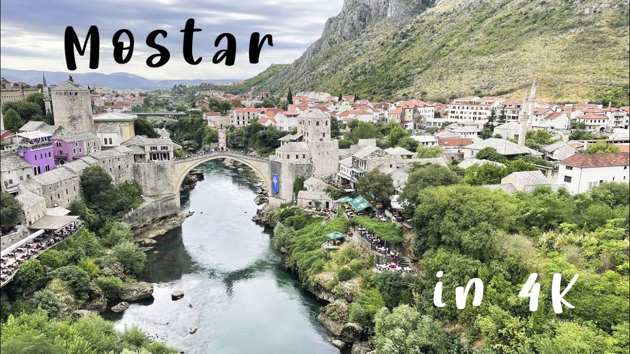 Exploring the beauty of Mostar | Walking Tour in 4K | Bosnia and ...
