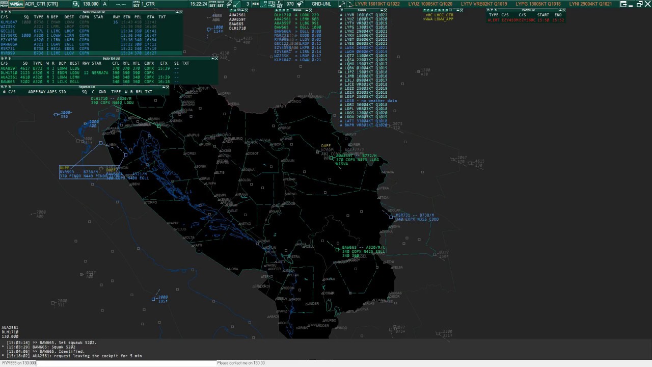 [VATSIM] Saturday night on Adria Radar (ADR_CTR) - YouTube