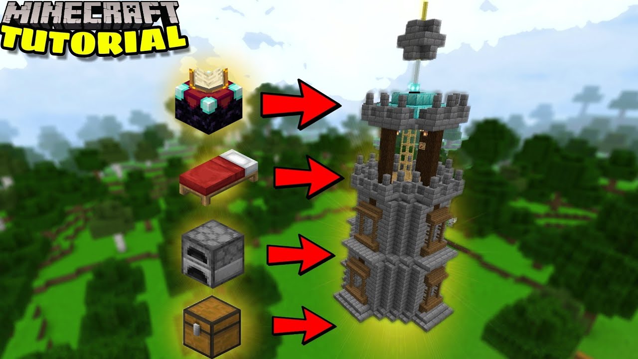 Minecraft - Tower House Tutorial With Interior (Easy) - YouTube