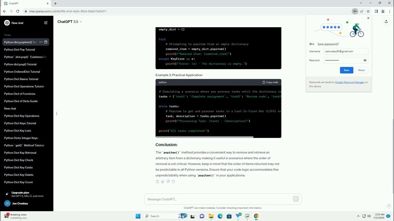 python dict popitem - YouTube