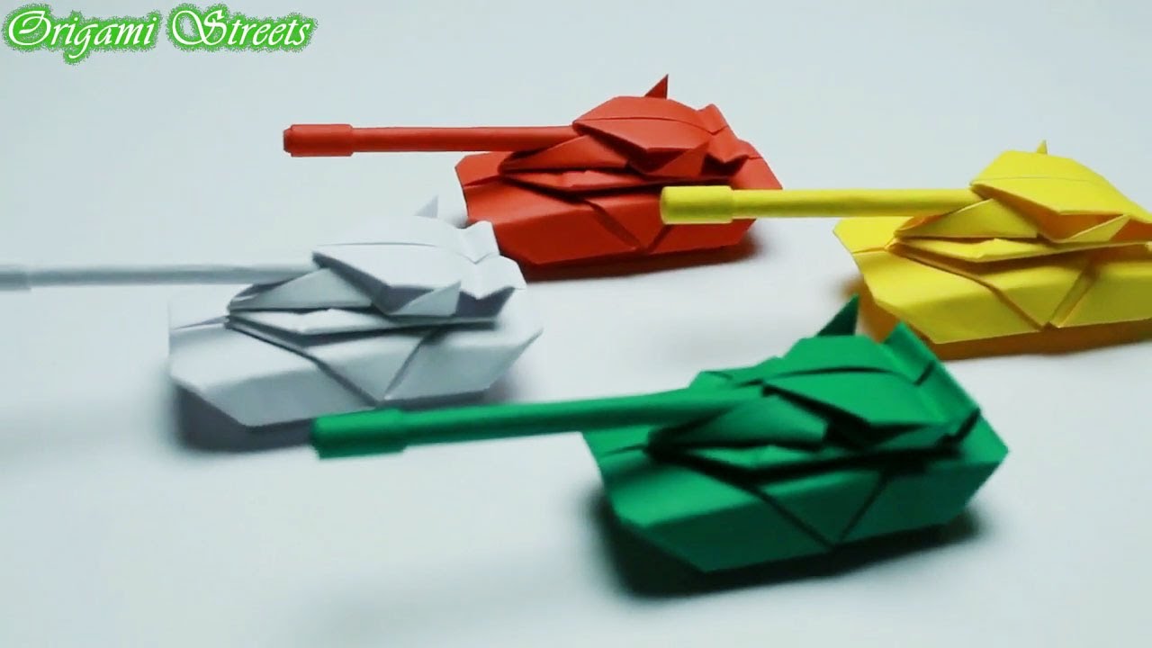 How to make an origami tank out of paper. - YouTube