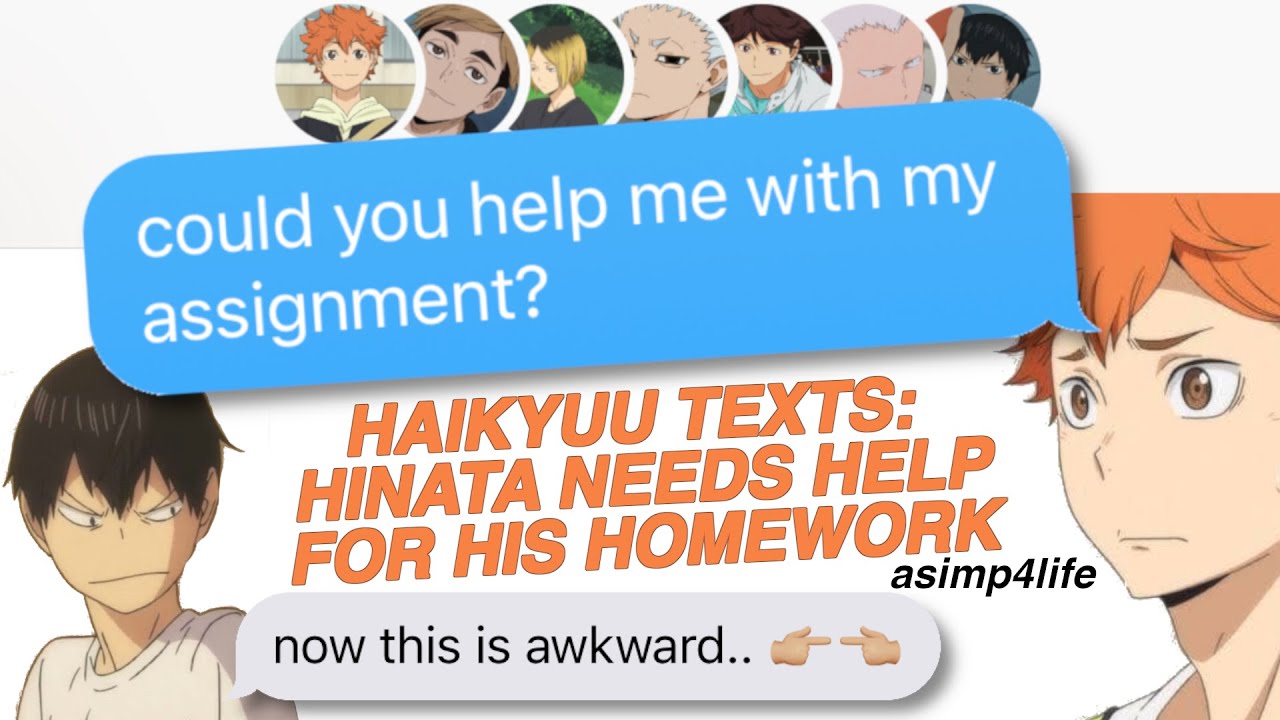 HAIKYUU TEXTS: HINATA NEEDS HELP FOR HIS HOMEWORK (HINATA HAREM) - YouTube