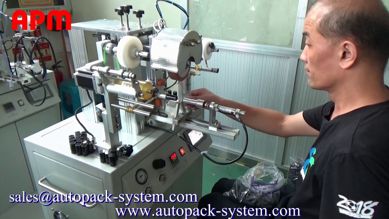 H104 semi auto hot stamping machine for caps - YouTube