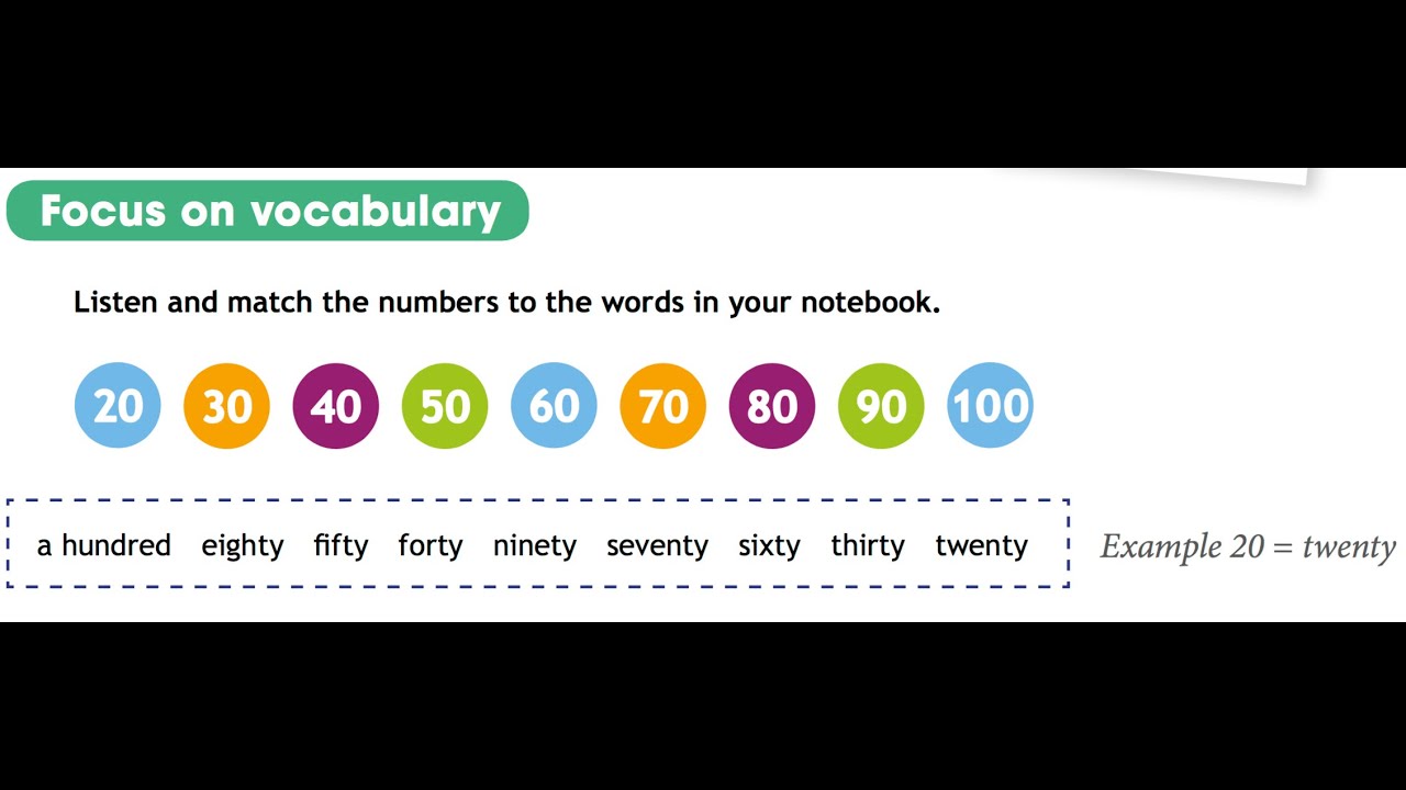 Annex – 04 Listen and match the numbers - YouTube