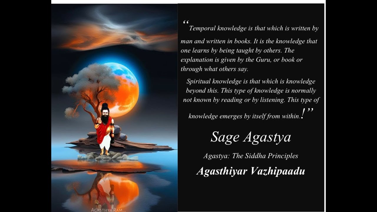 Sage Agastya explains the difference between Temporal and Spiritual ...