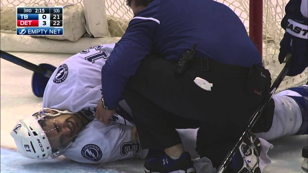 Gotta See It: Paquette's leg injury reminicent of Stamkos' - YouTube