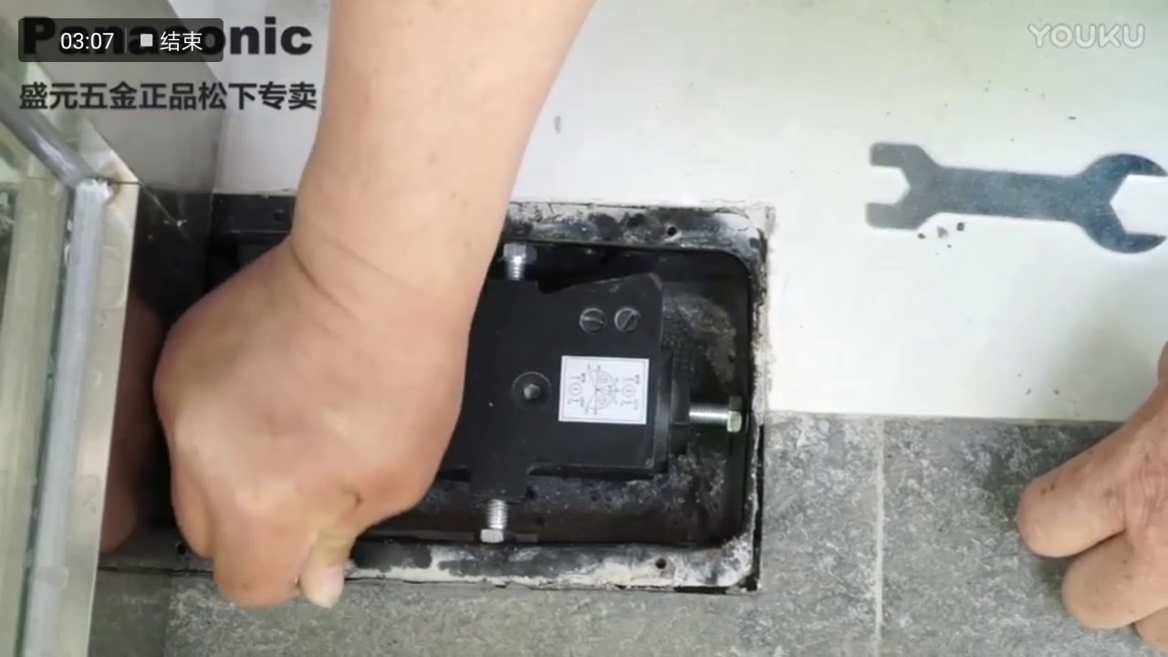 How to install aluminum frame door with floor spring - YouTube