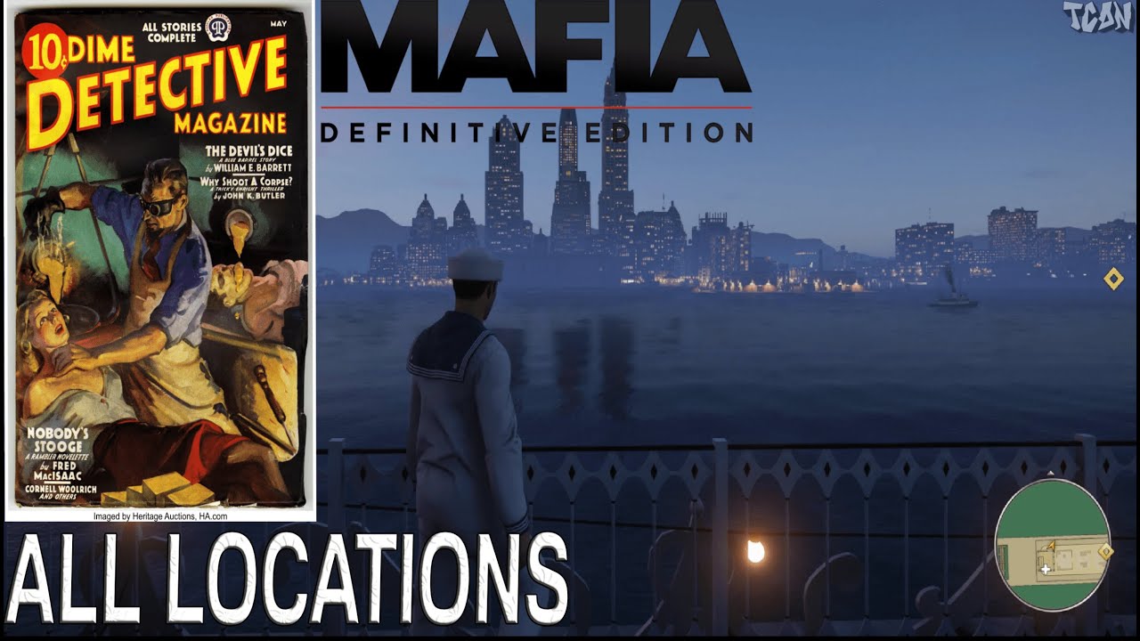 Mafia Definitive Edition - All Dime Detective Pulp Magazine Locations ...