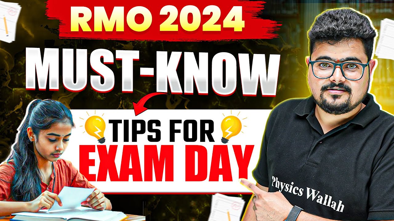 RMO 2024: Must-Know Tips for Exam Day Success! 🎓 - YouTube