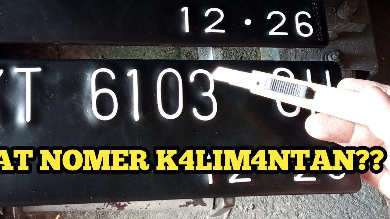 membuat plat nomer Kalimantan‼️yang membedakan hanya seri hurufnya ...
