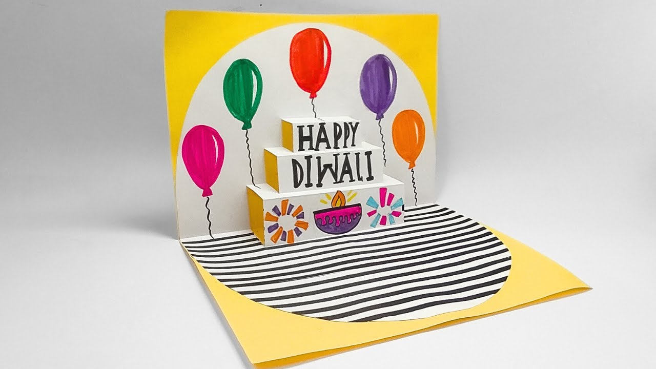Diwali Pop up Card | DIY Diwali Pop up Card | Diwali Popup Greeting ...