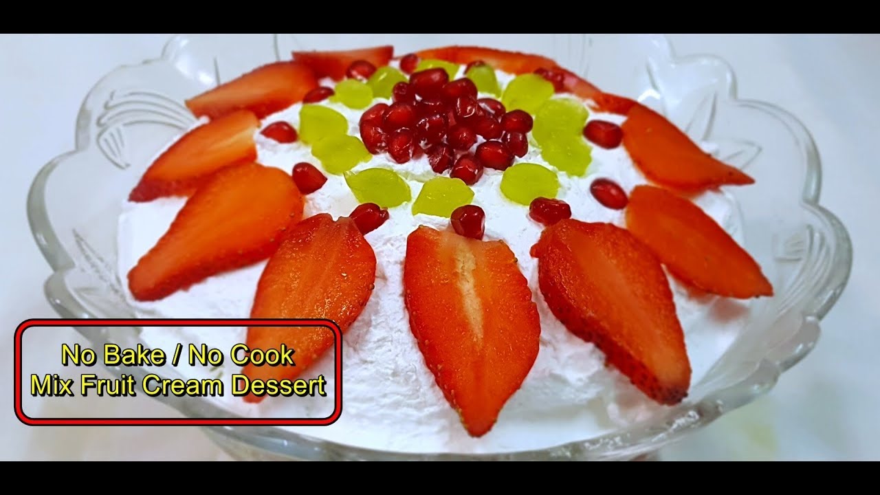 How To Make Mix Fruit Cream Recipe At Home | मिक्स फ्रूट क्रीम रेसिपी ...