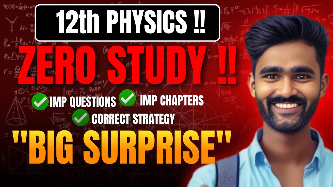 🔴 LIVE |PHYSICS ZERO STUDY|BIG SURPRISE|BOARD EXAM 2025|12TH STD @pradeepgiriupdate - YouTube