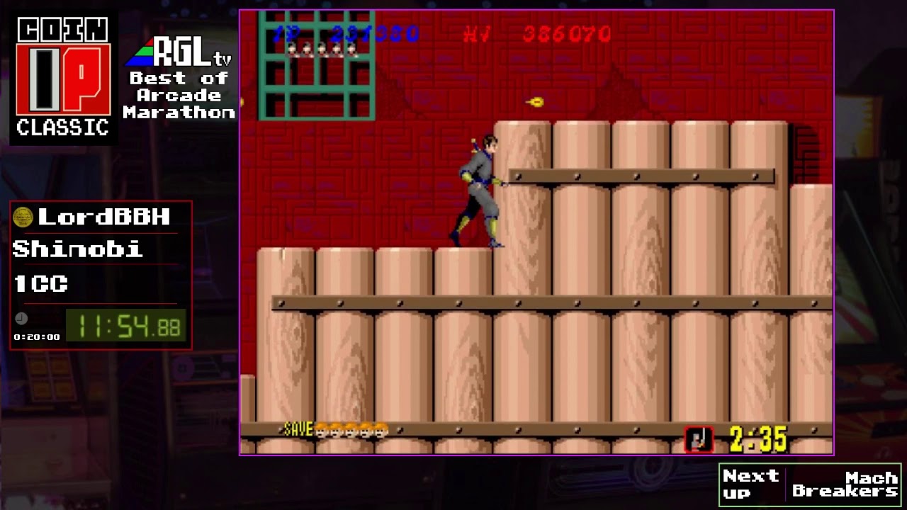 The Coin-Op Classic 2019 [012] - Shinobi (1cc attempt) by LordBBH - YouTube