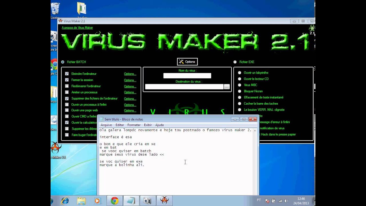 virus maker 2.1 - YouTube
