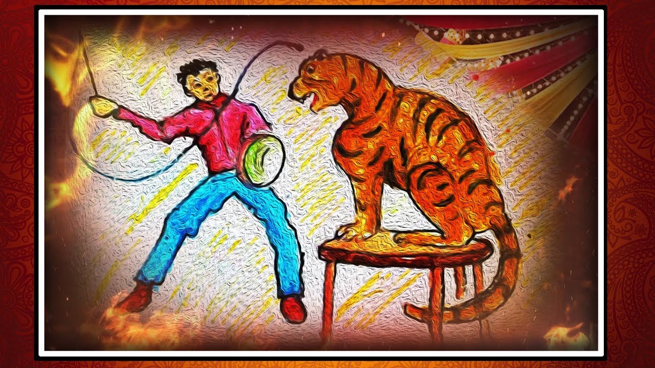 How to draw a Tiger || Tiger Show at the Circus || Tiger Show || speed ...
