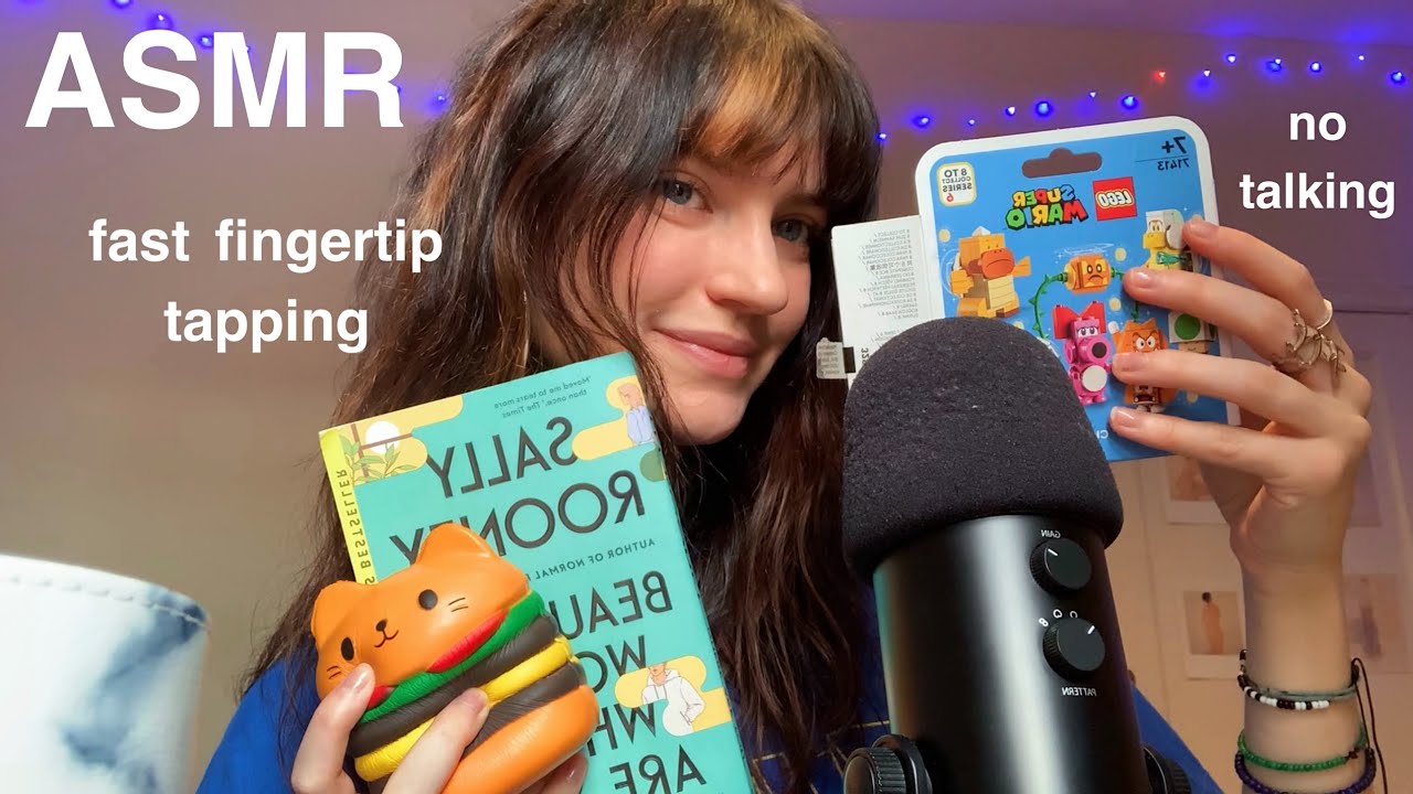 ASMR ~ Fast Fingertip Tapping ONLY! No Talking (Sticky Tapping, Book Tapping) - YouTube
