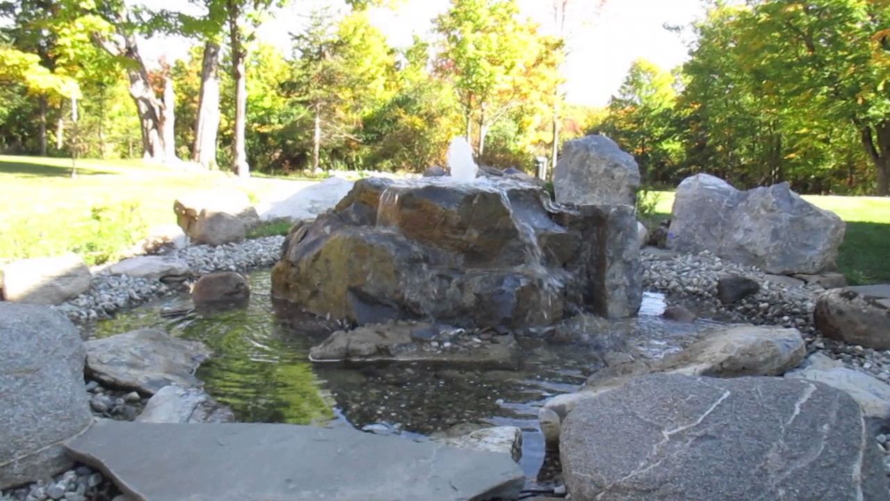 natural boulder water feature by brian cambra 2 - YouTube
