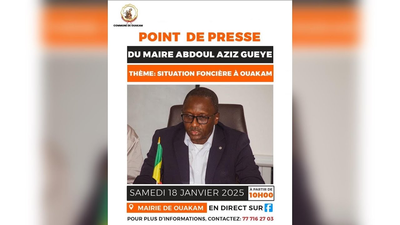 Point de presse du maire de Ouakam, Abdoul Aziz GUEYE, sur la situation ...