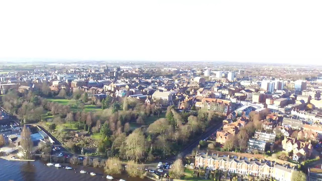 City of Chester from 400ft- Drone view of Chester - YouTube