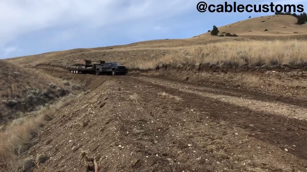 6.0 Powerstroke Dually Hauling our Shop - YouTube