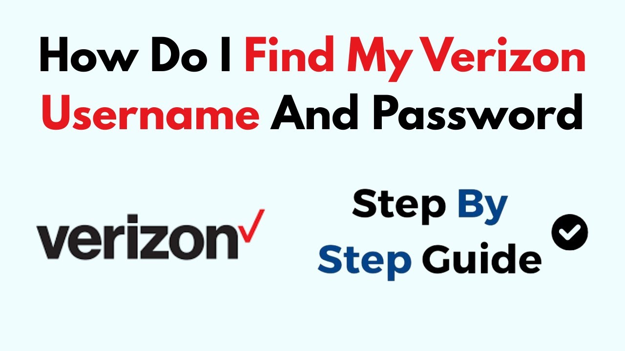 How Do I Find My Verizon Username And Password - YouTube