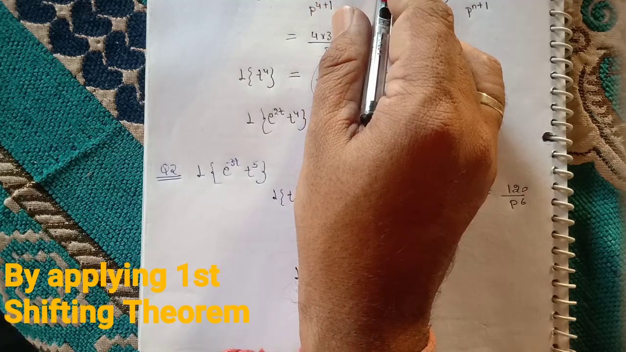 Laplace transformation 1st shifting theorem - YouTube