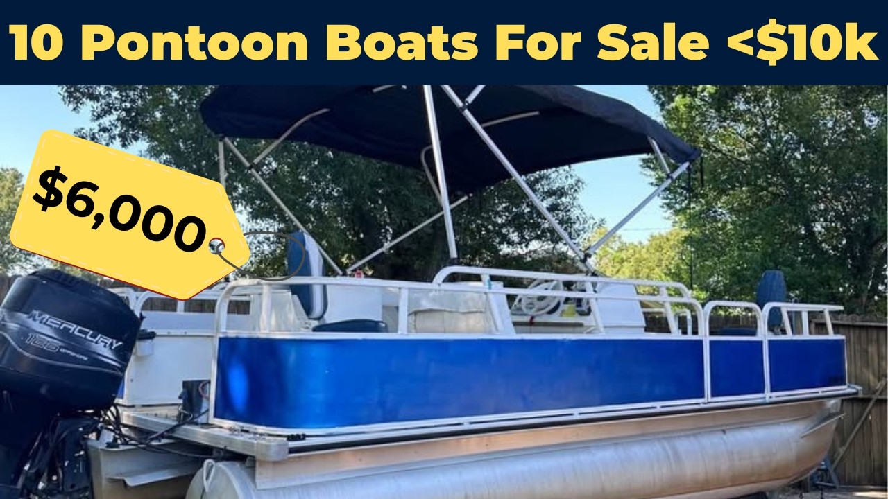 10 Pontoon Boats For Sale Under $10,000 In The USA - YouTube