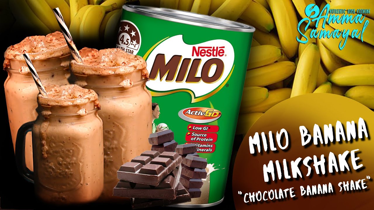 Milo Banana Milkshake | சாக்லேட் வாழைப்பழம் மில்க்ஷேக்| Chocolate ...