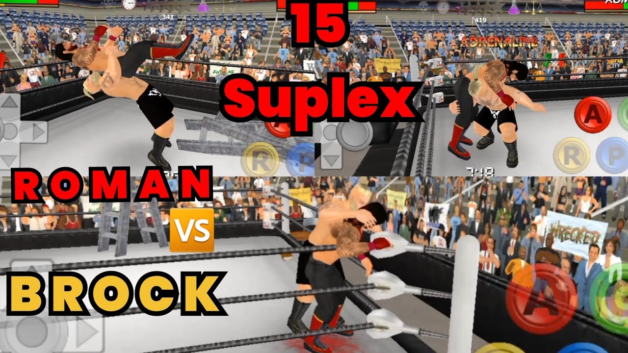 BROCK 🆚 ROMAN 🔥15 SUPLEX TO ROMAN🔥 (PART 3) [ WRESTING EMPIRE] @MASTER ...