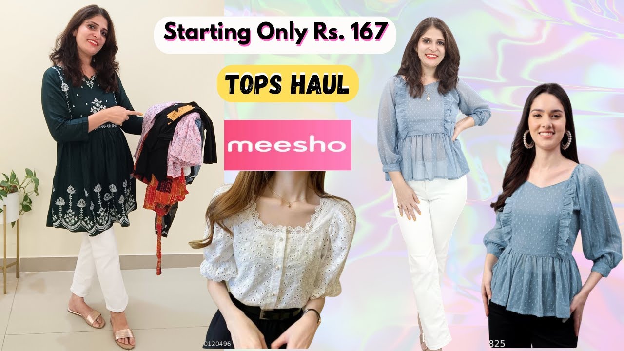 The Latest Meesho Tops Haul Under Rs. 300 | Meesho Latest Tops Haul ...
