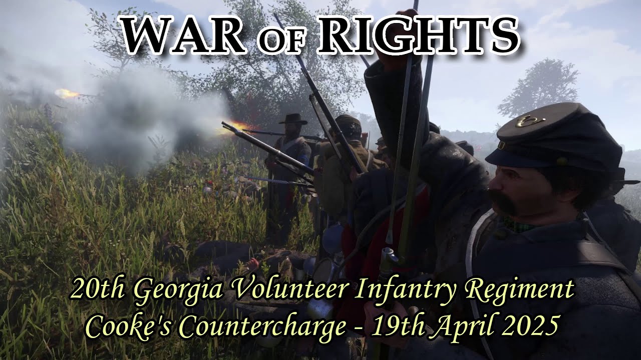 WAR OF RIGHTS - AMERICAN CIVIL WAR - 20TH GEORGIA VOLUNTEER INF - 19 04 ...
