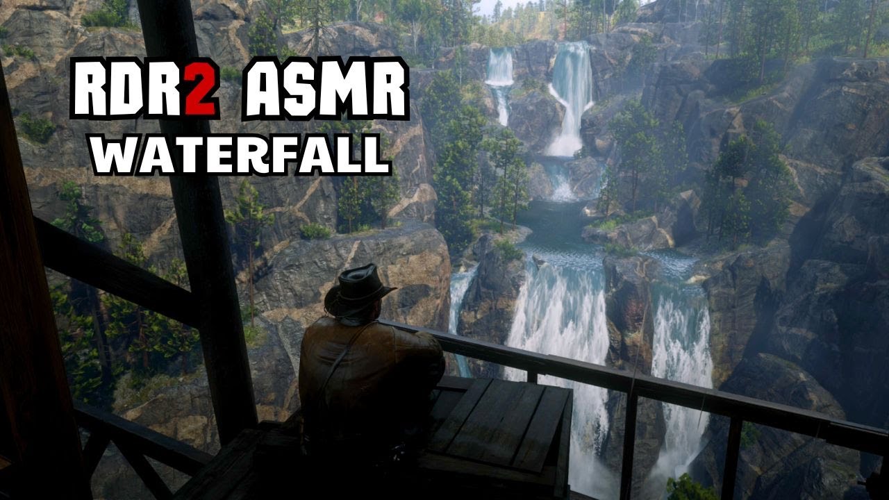 Rain at Bacchus Bridge Waterfall | RDR2 ASMR Ambience - YouTube