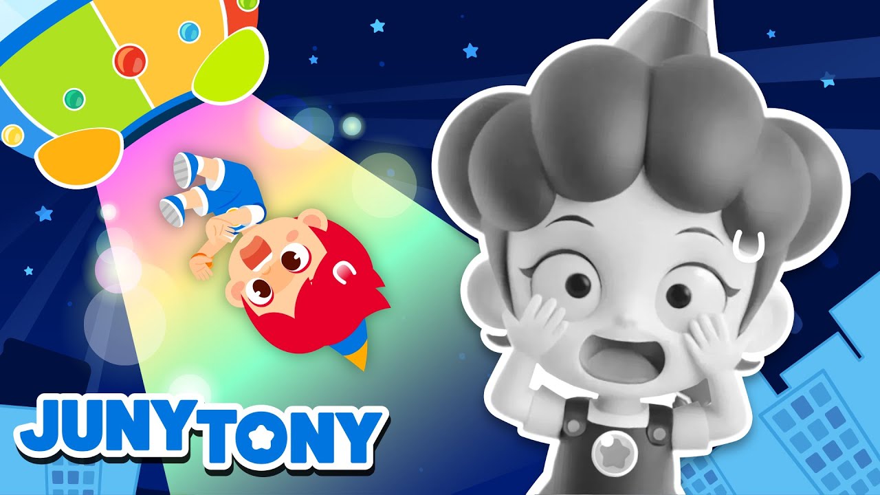 🌈🛸 Lost Color to the Alien! | The Naughty Gray Crayon Song | Kids Songs ...