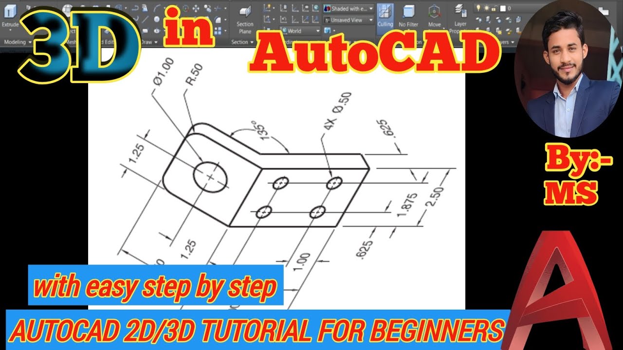 Autocad 3d video for beginners, 3d videos,#autocad #3dmodeling # ...