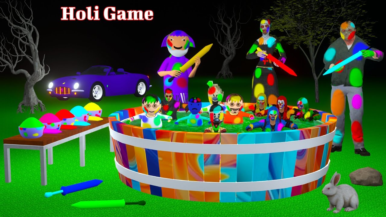 Gulli Bulli In Holi Game | Happy Holi Gulli Bulli | Holi Story | Holi ...