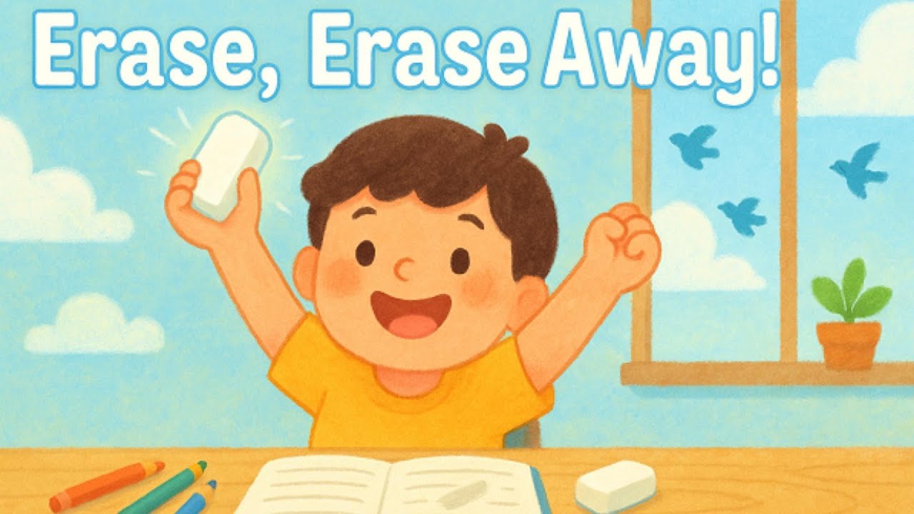 Erase, Erase Away | Fun English Classroom Song for Kids About Mistakes ...